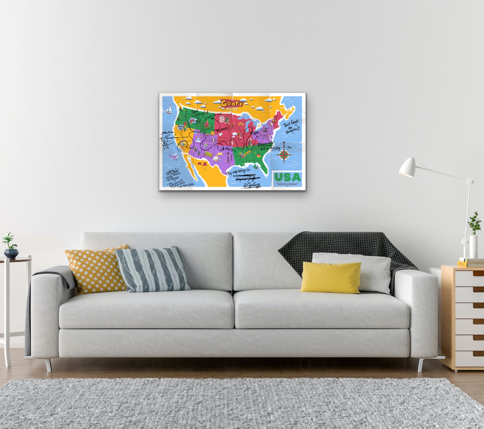 "Goofy Map" [Variant Edition] by Claire Hummel – Cyclops Print Works